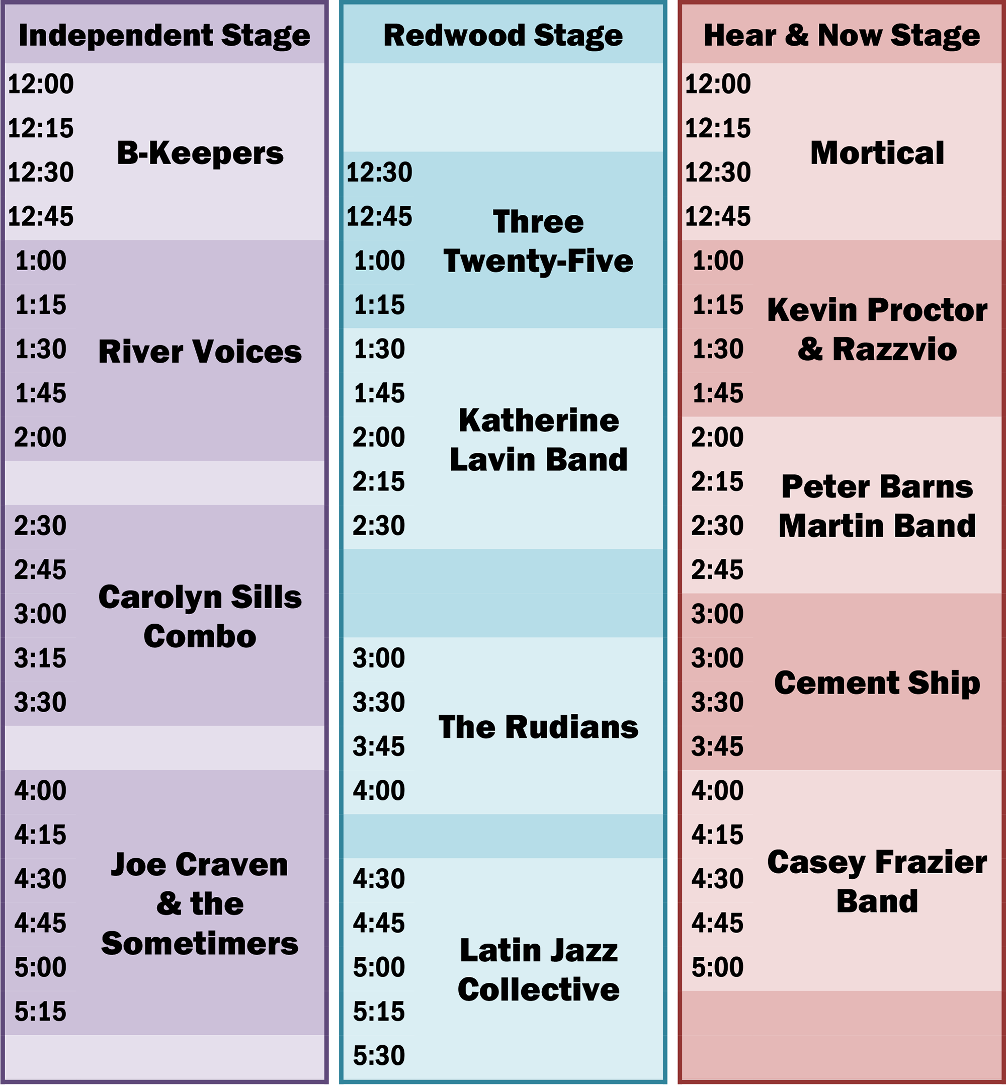 _Music Line Up – West End Celebration